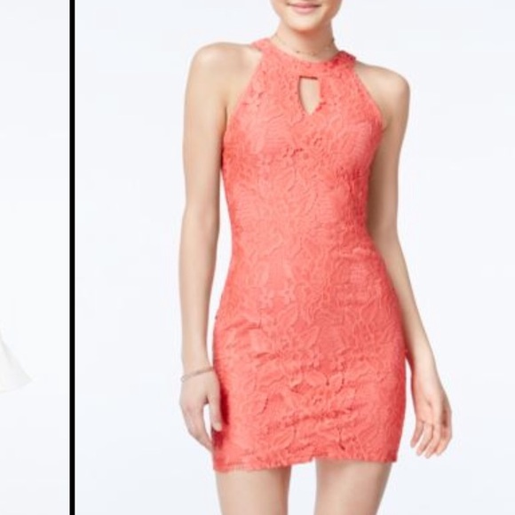 Speechless | Dresses | Short Lace Sheath Party Dress With Keyhole ...